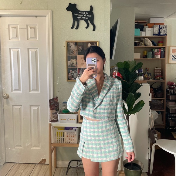 Zara | Other | Nwt Zara Tweed Set Vest And Skorts | Poshmark